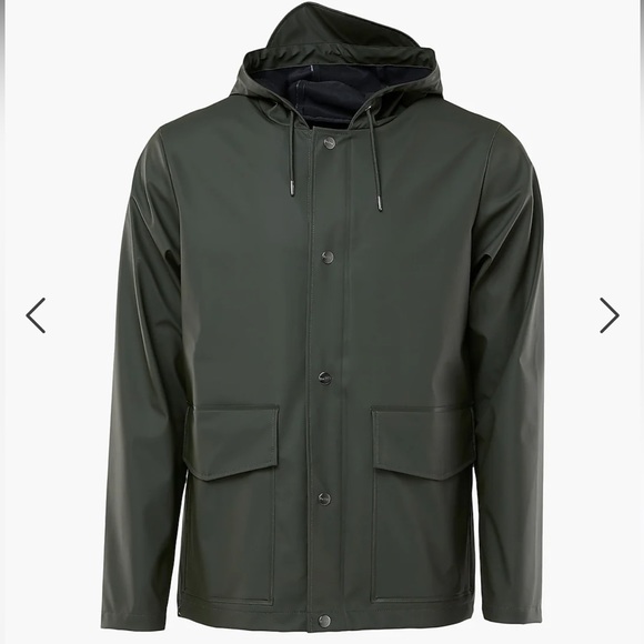 Rains | Jackets & Coats | Nwt Rains Short Hooded Rain Coat Size Large ...